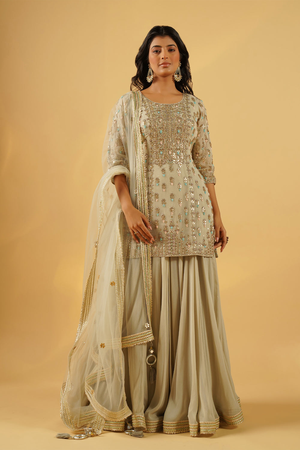Riwaaz Gota Patti Sharara Suit Set